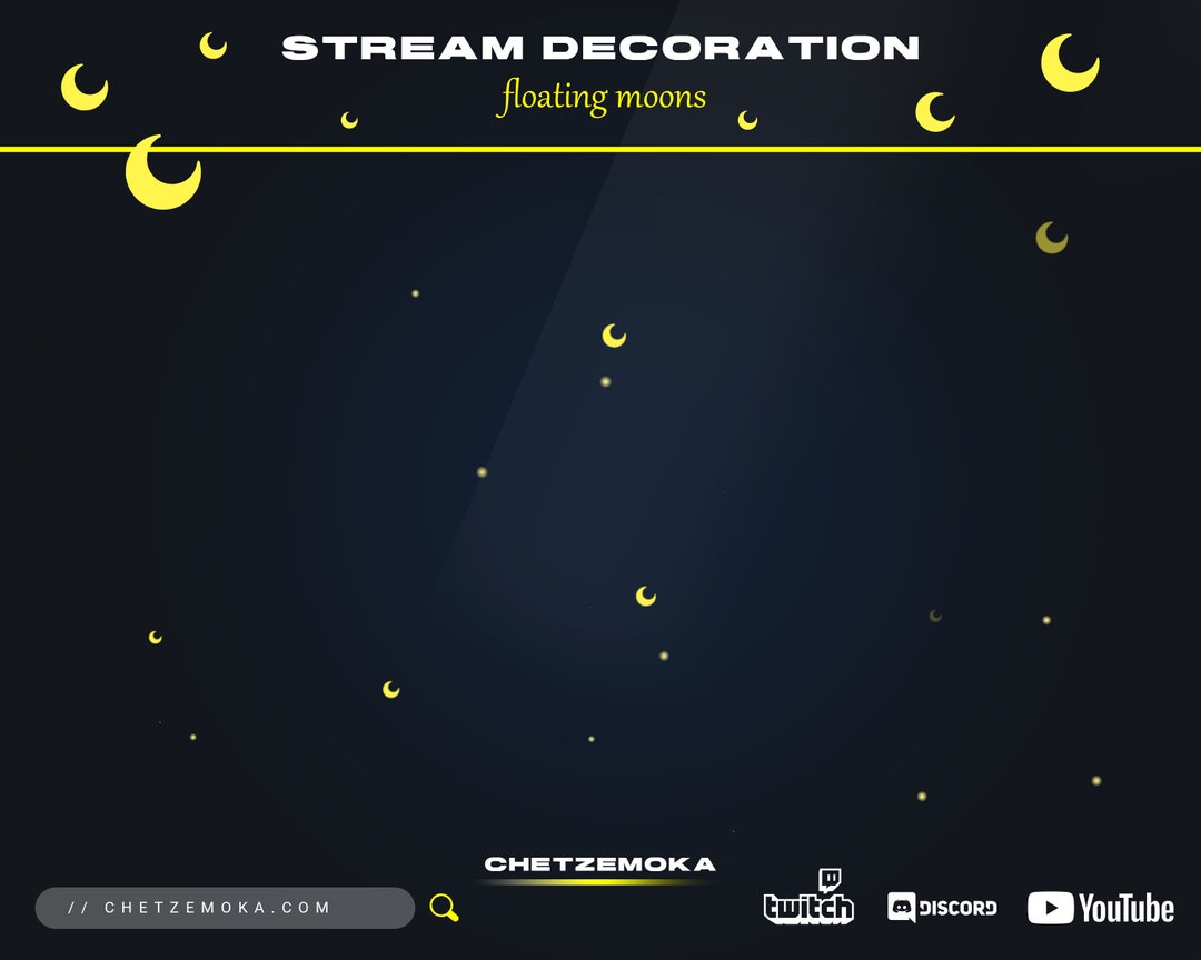 Animated Moon Stream Decoration | Floating Moons & Dust | 9 Colors ...