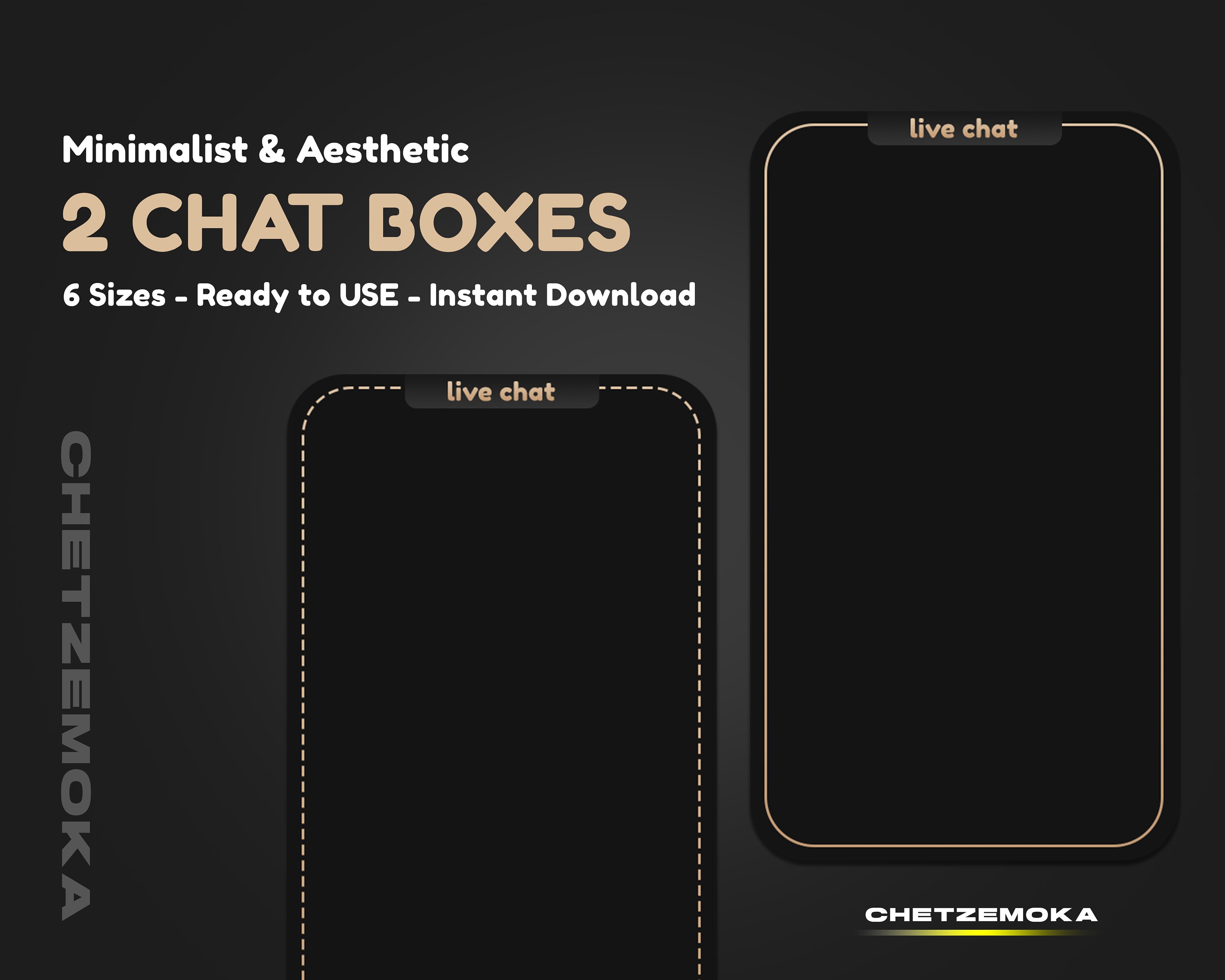 Twitch Chat Box Overlay Minimal and Aesthetic Chat Box Stream 2 Themes ...
