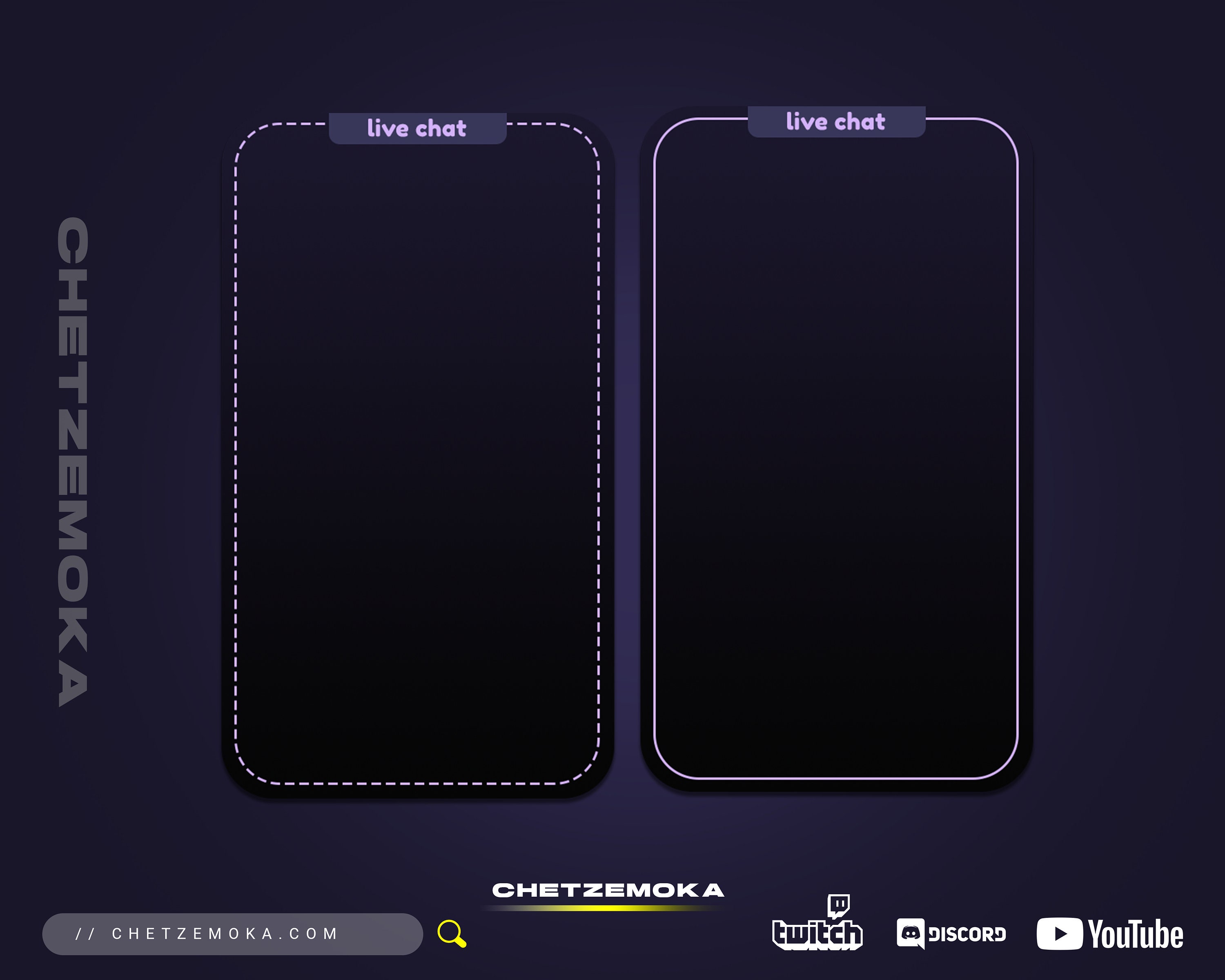 Twitch Chat Box Overlay Minimal and Aesthetic Chat Box Stream 2 Themes ...