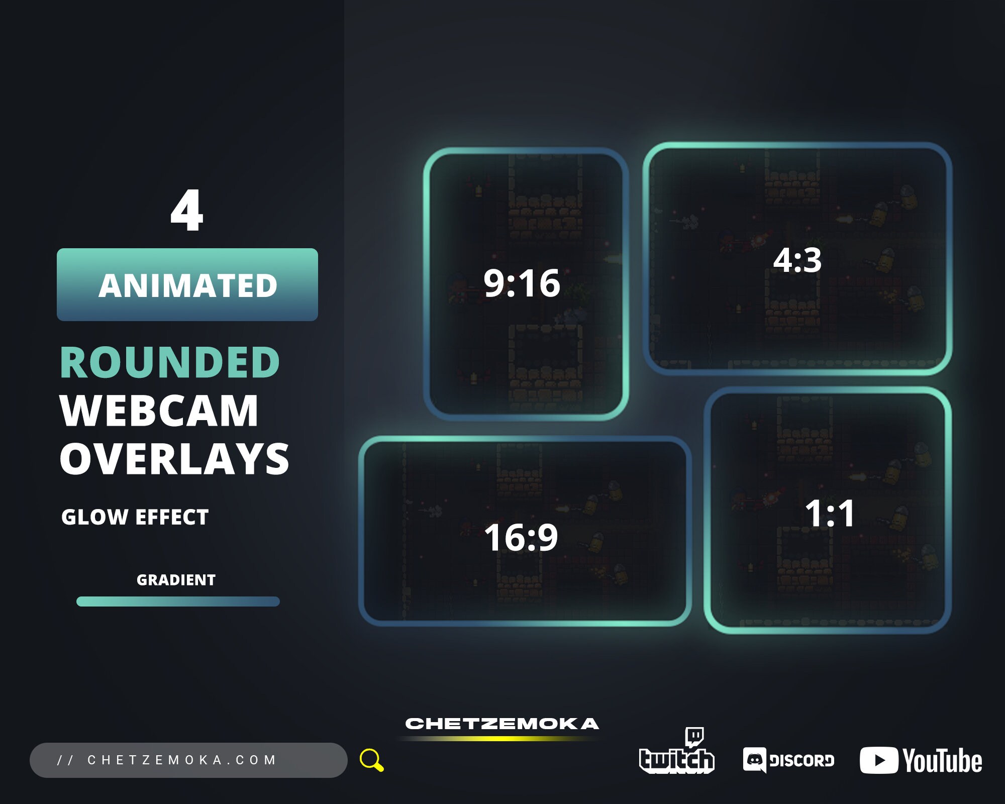 Animated Webcam Overlay Seaweed Theme | Circle and All Standard Sizes ...