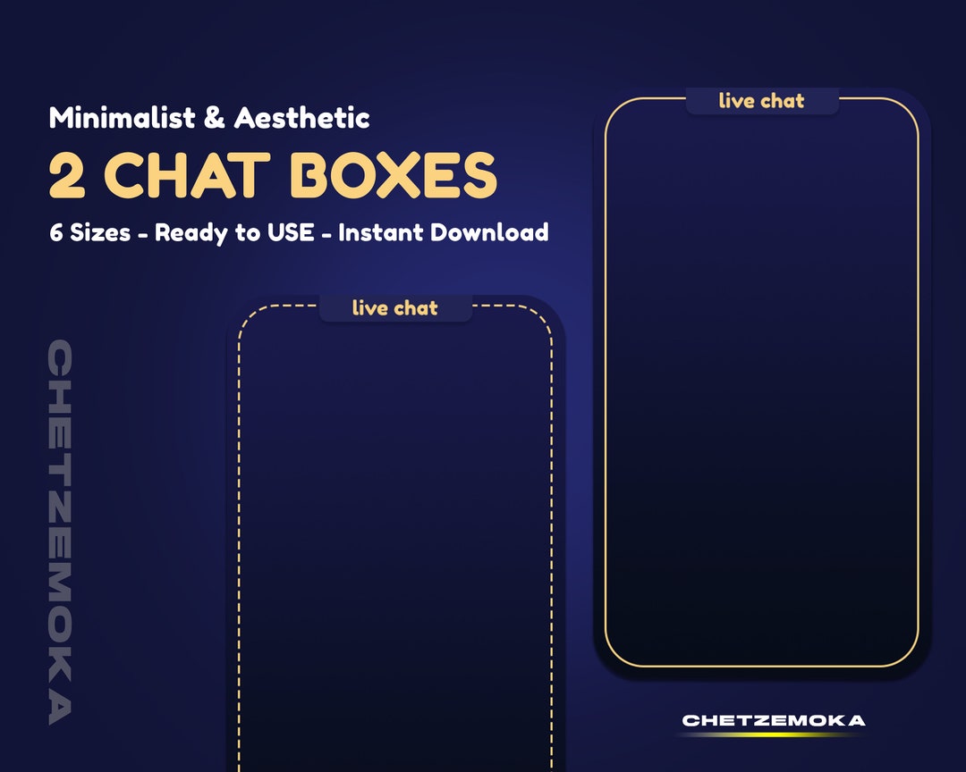 Twitch Chat Box Overlay Minimal and Aesthetic Chat Box Stream 2 Themes ...
