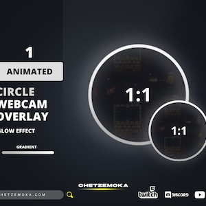 Animated Webcam Overlay White Theme | Circle and All Standard Sizes ...