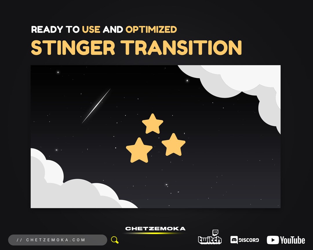 Celestial Stinger Transition: Golden Sky Animation (webm) - Etsy