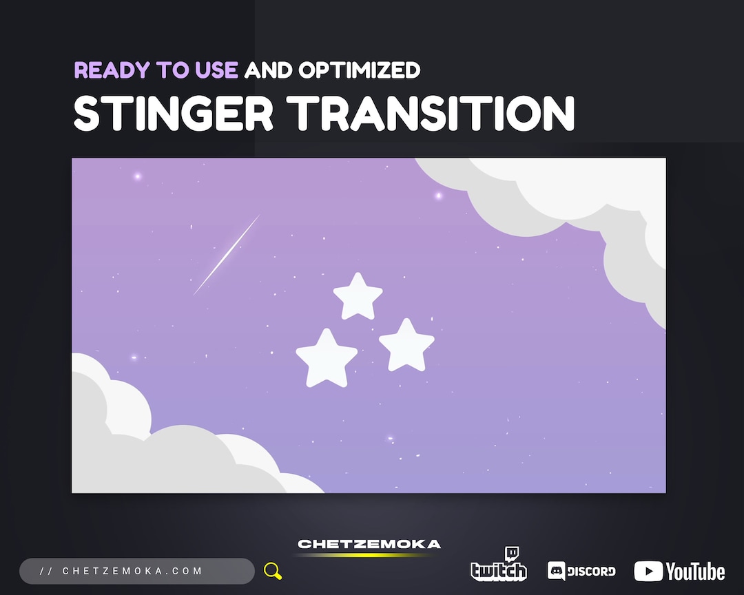 Celestial Stinger Transition: Violet Purple Animated Twitch Stream ...