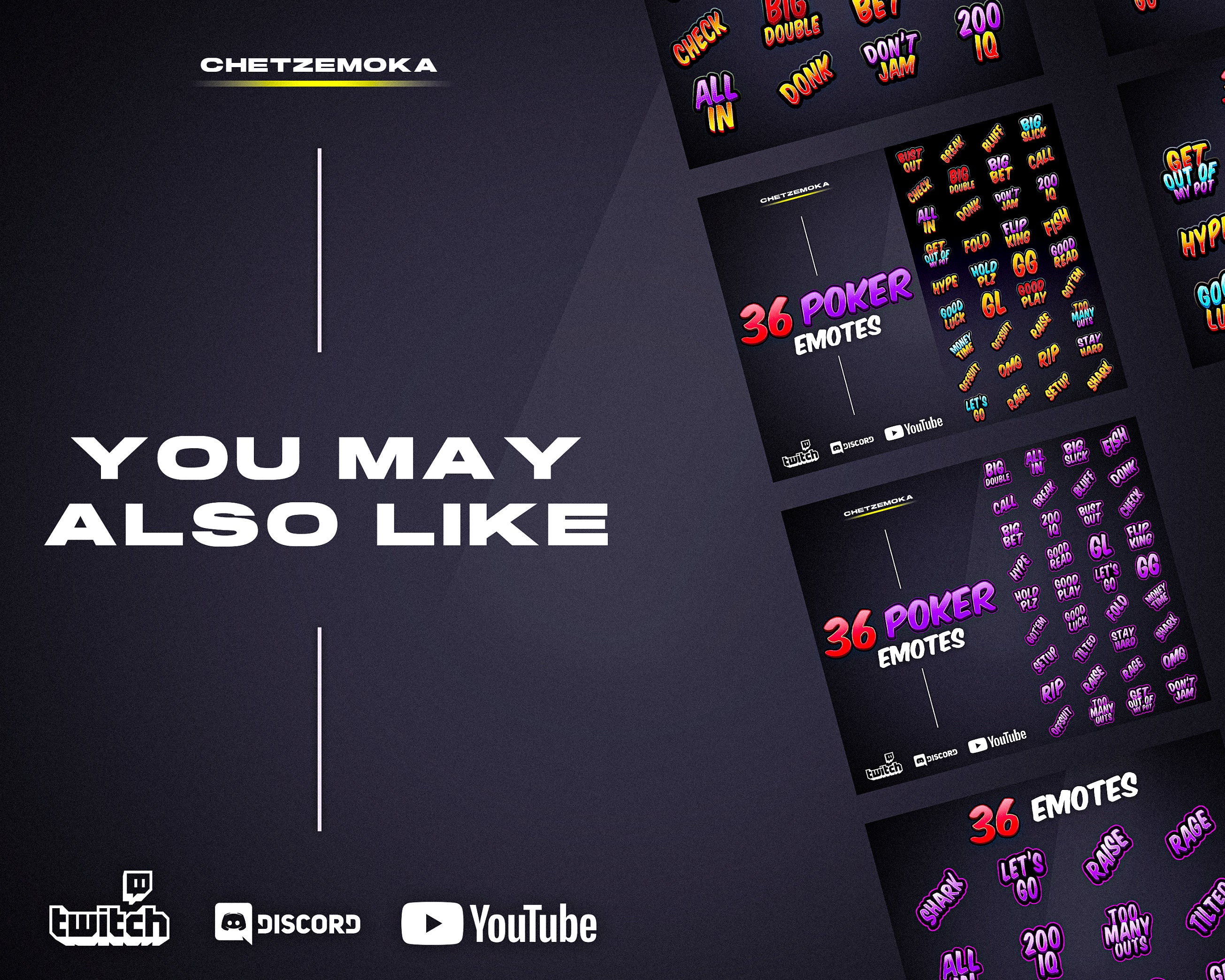 Twitch Poker Sub Badges/emotes | 8 Badges | Cards | Dice I Gold ...