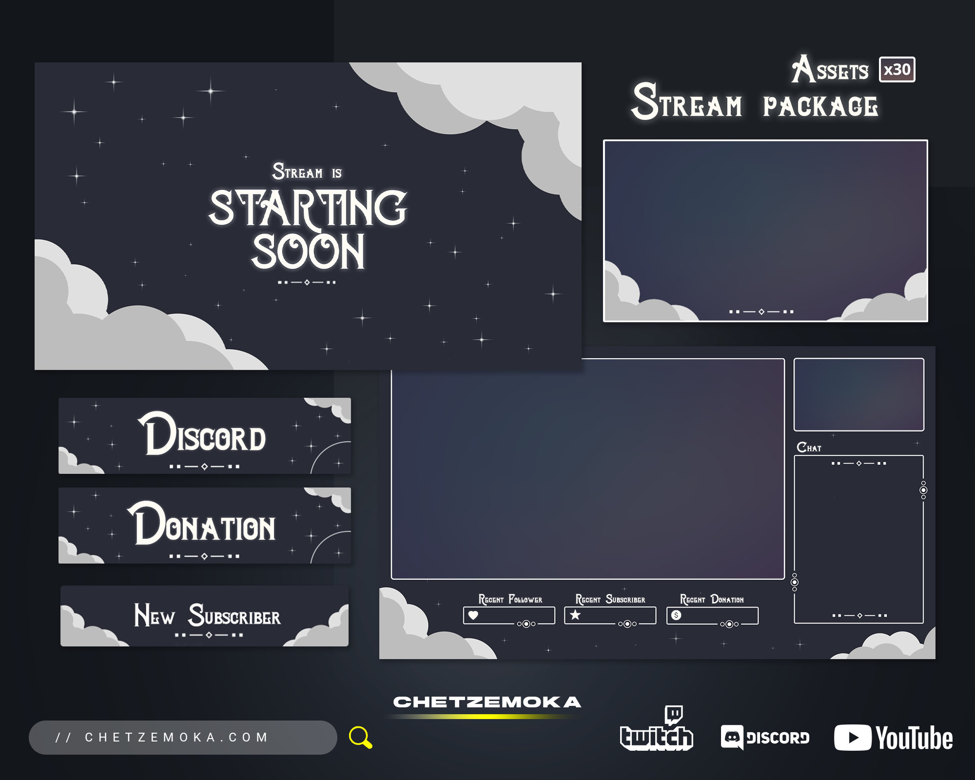 Celestial Stream Overlay Night Sky Animated & Static Version - Etsy