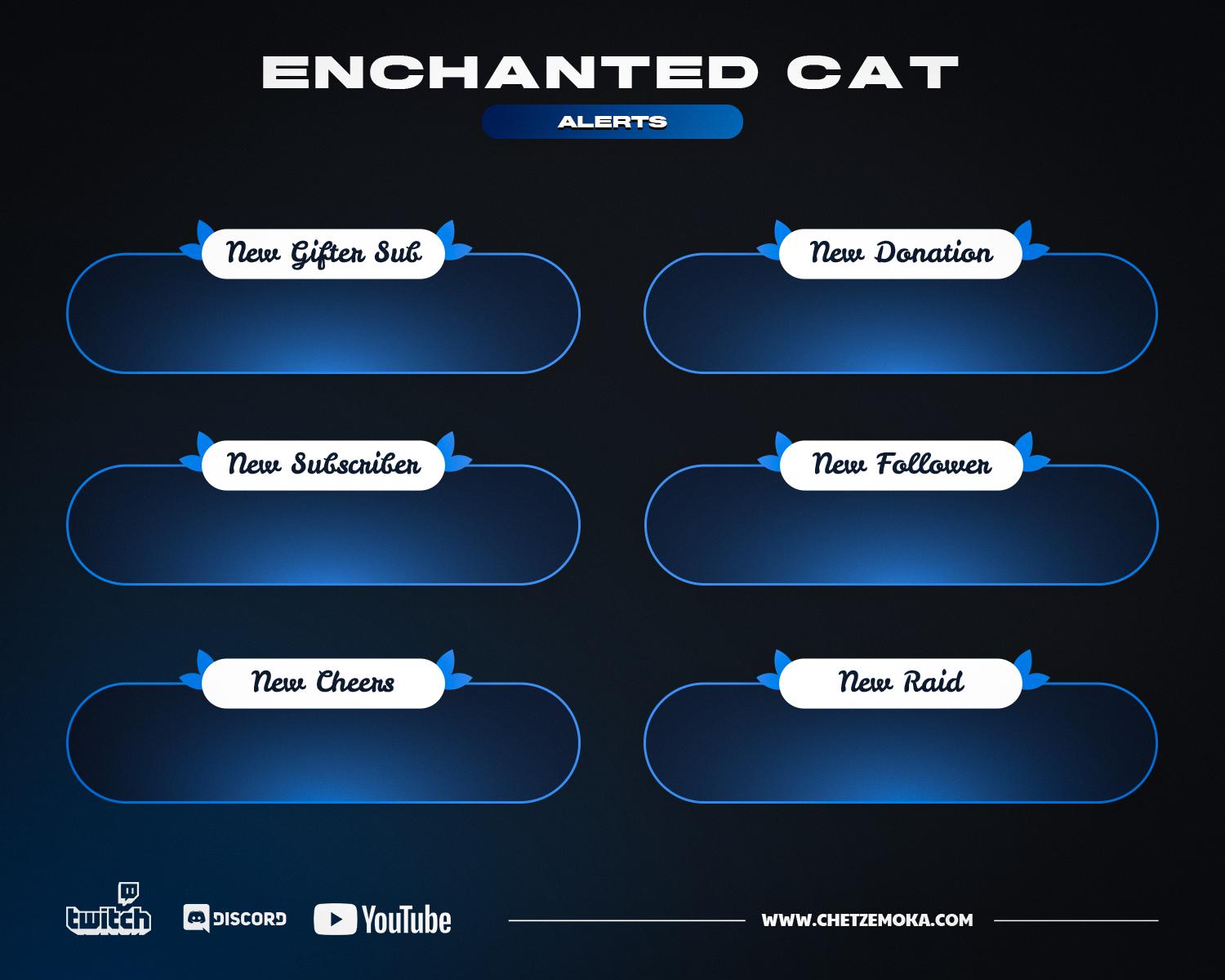 Animated Enchanted Cat Twitch Stream Package: 6 Scenes, 6 Alerts - Etsy