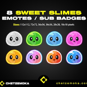 Twitch Slime Sub Badges for Streamers / Blob / Slime Emotes - Twitch ...