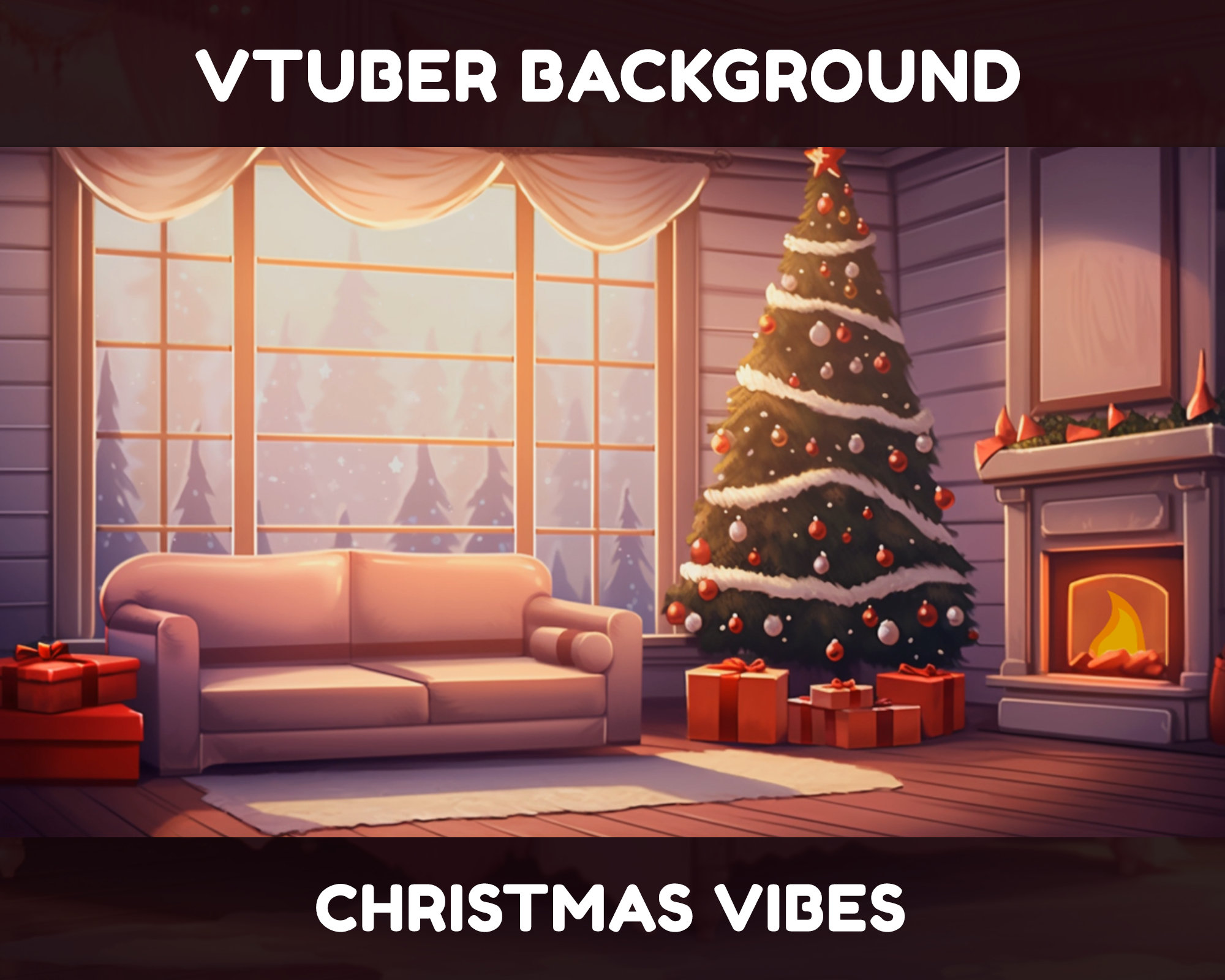 Vtuber Christmas Background | Animated Background for Streamers ...