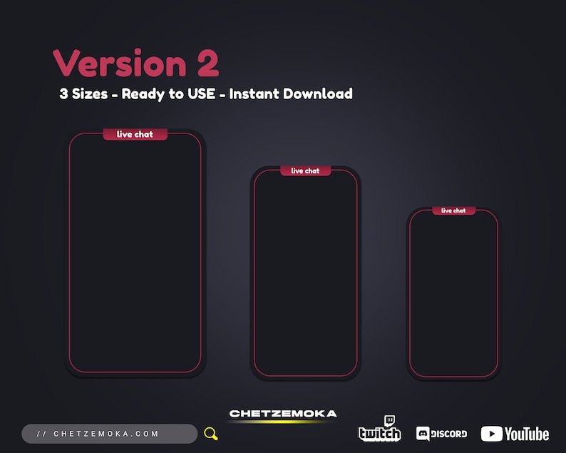 Twitch Chat Box Overlay Minimal and Aesthetic Chat Box Stream 2 Themes ...