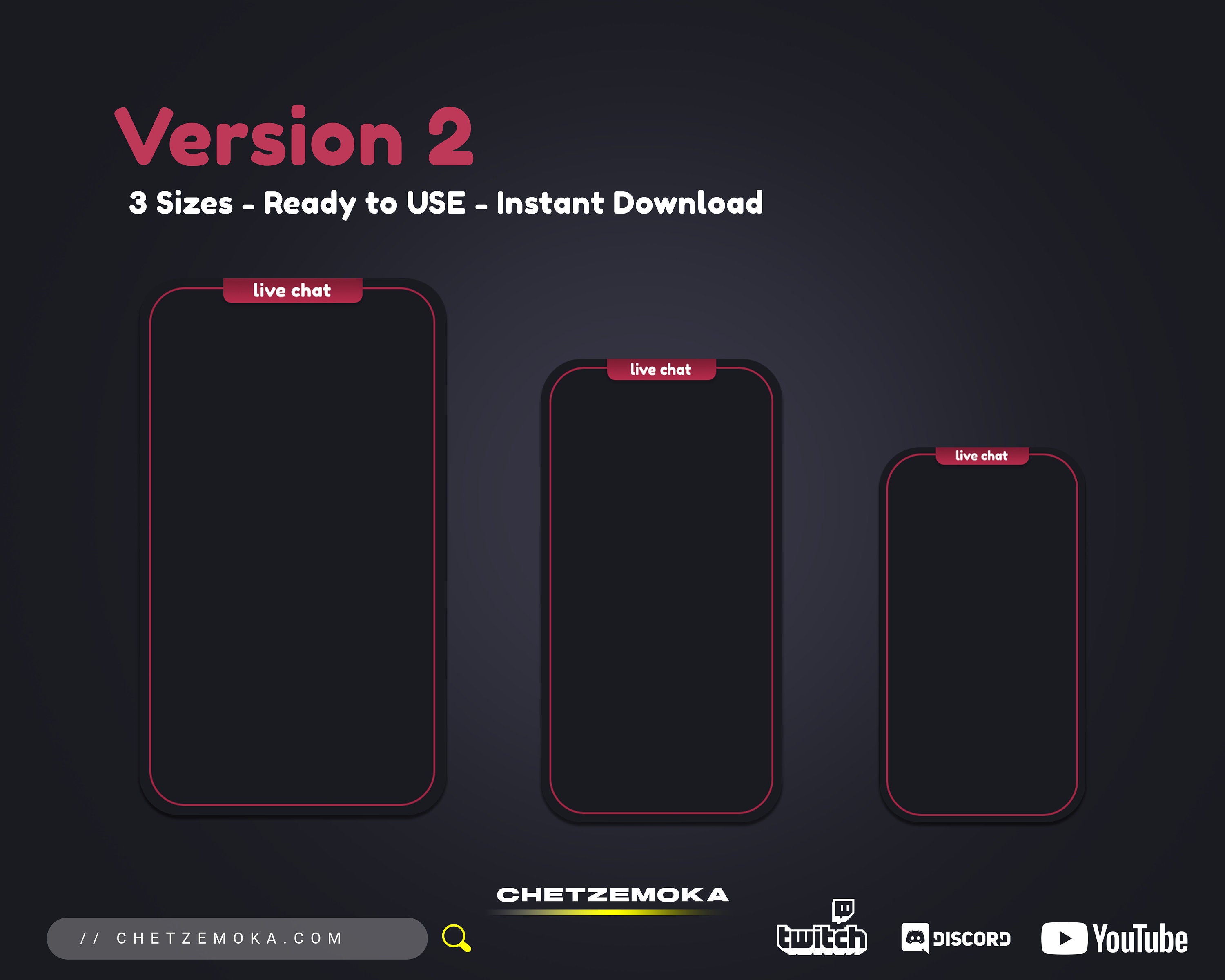 Twitch Chat Box Overlay Minimal and Aesthetic Chat Box Stream 2 Themes ...