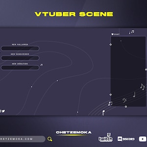 Musical Stream Overlay Dark Purple - Animated & Static Version | Music ...