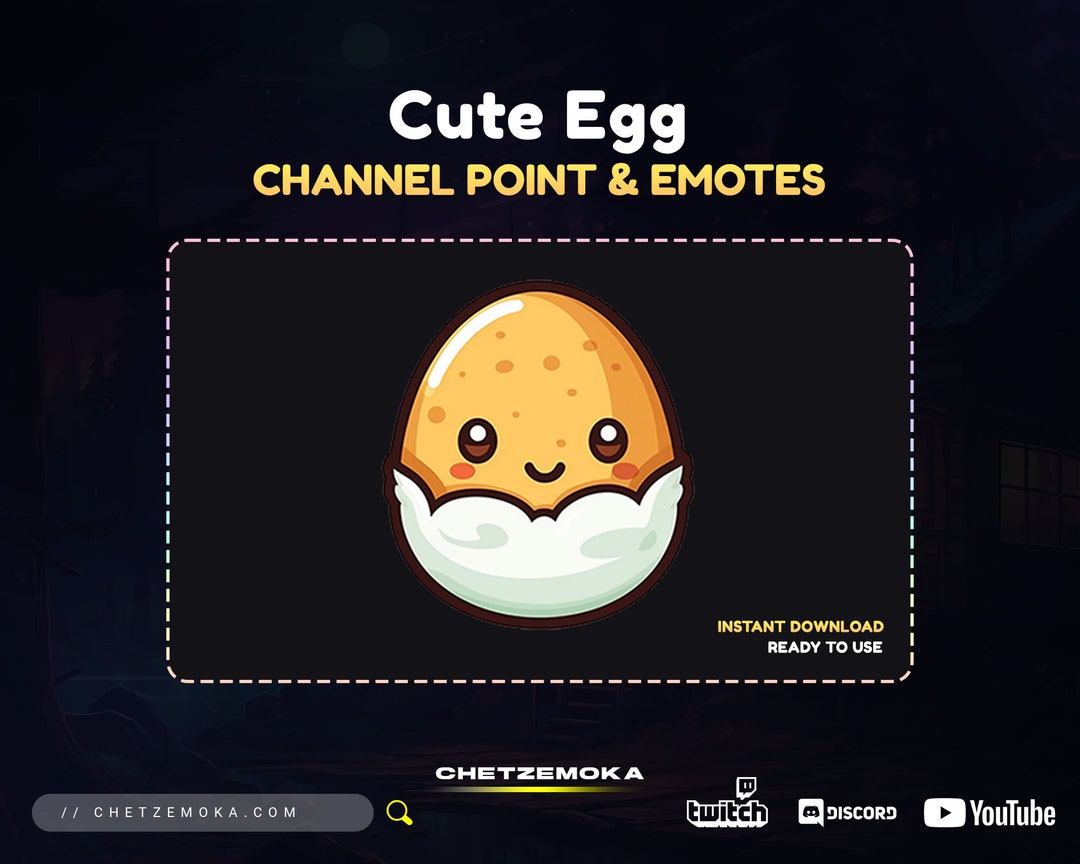 Egg Channel Point - Twitch Emote | Twitch Channel Point - Twitch ...