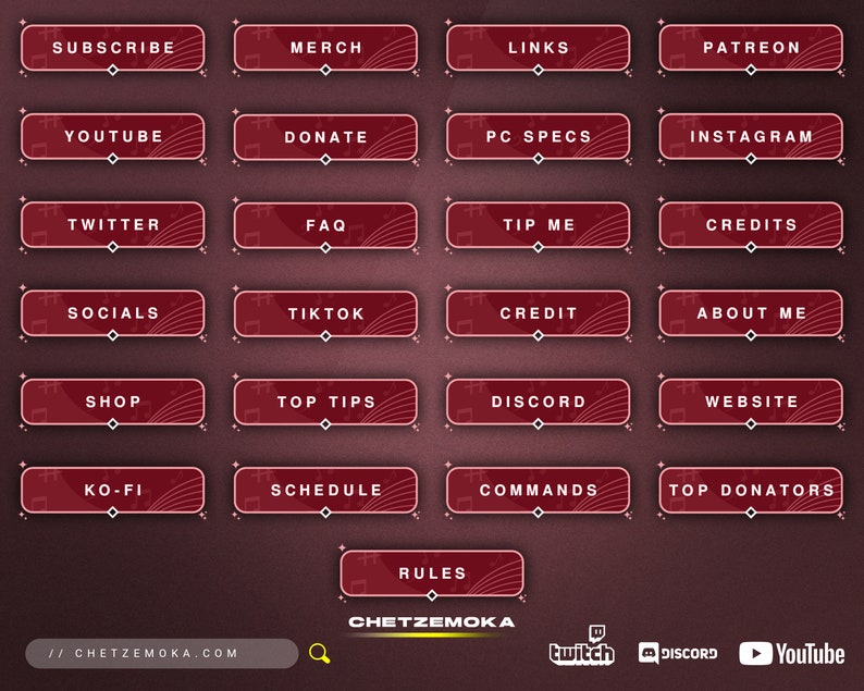 Musical Stream Overlay Dark Red - Animated & Static Version | Music ...