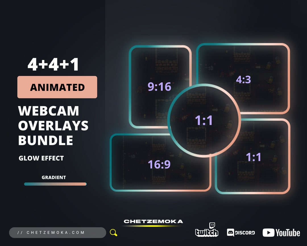 Webcam Overlay Animated | Circle and All Standard Sizes | Pastel Orange ...