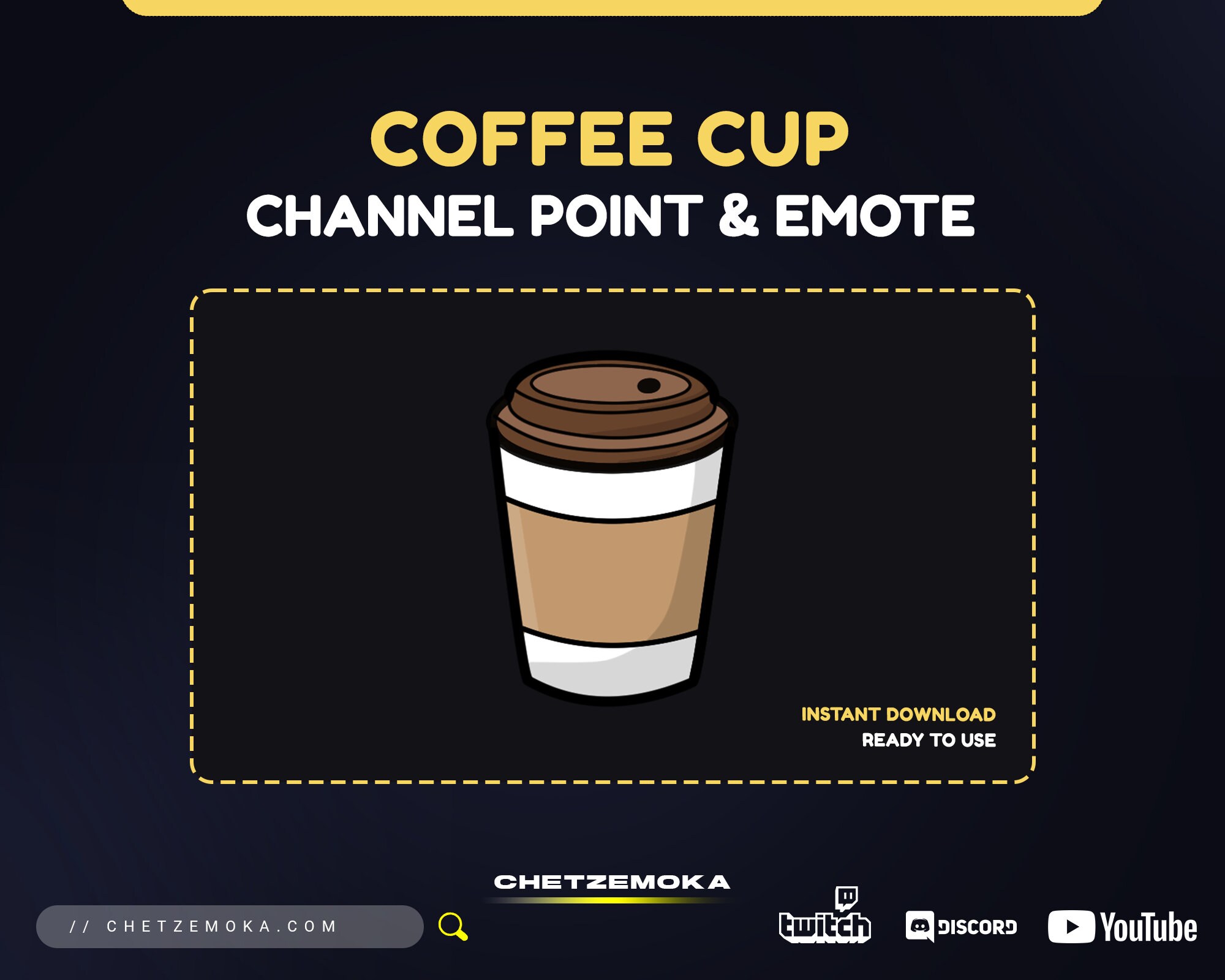 Coffee Cup Emote Channel Point Twitch Emote Twitch Channel Points ...
