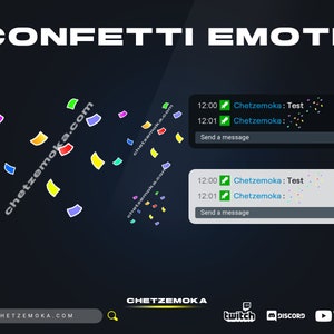 Animated Twitch Confetti Emote | Rain I Rainbow | Falling | Instant ...