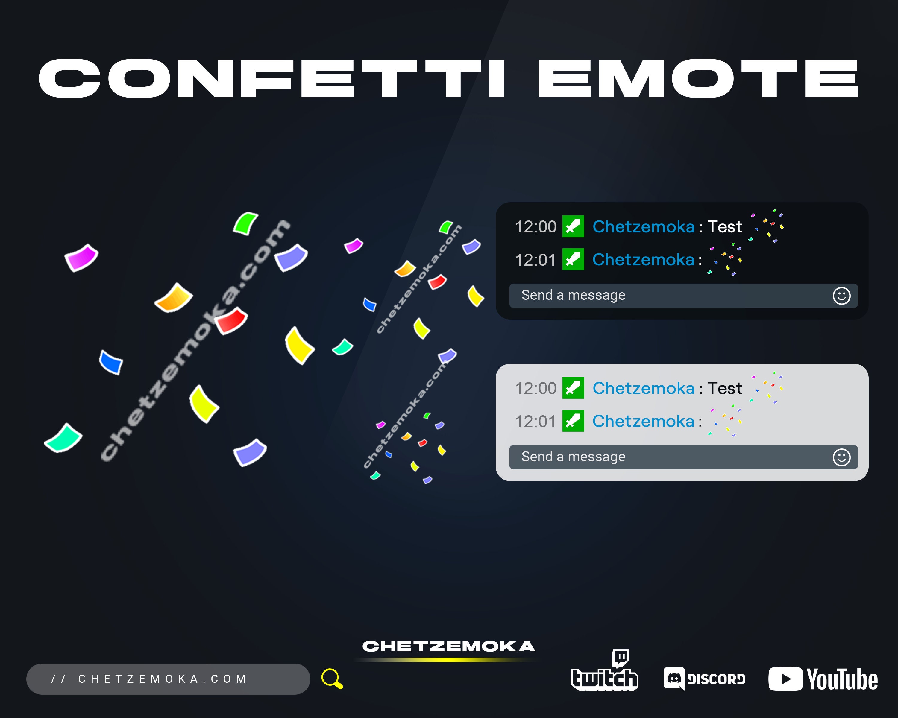 Animated Twitch Confetti Emote Rain I Rainbow Falling Instant Delivery ...