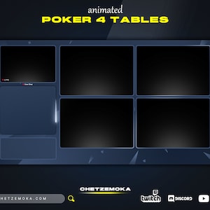 Animated Poker Twitch Overlay: Scenes, Alerts, Panels (digital Download ...