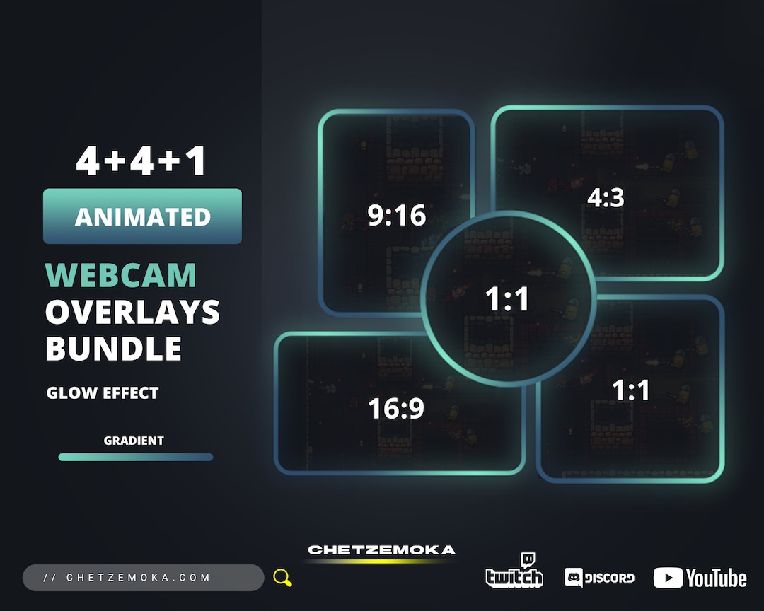 Animated Webcam Overlay Seaweed Theme | Circle and All Standard Sizes ...