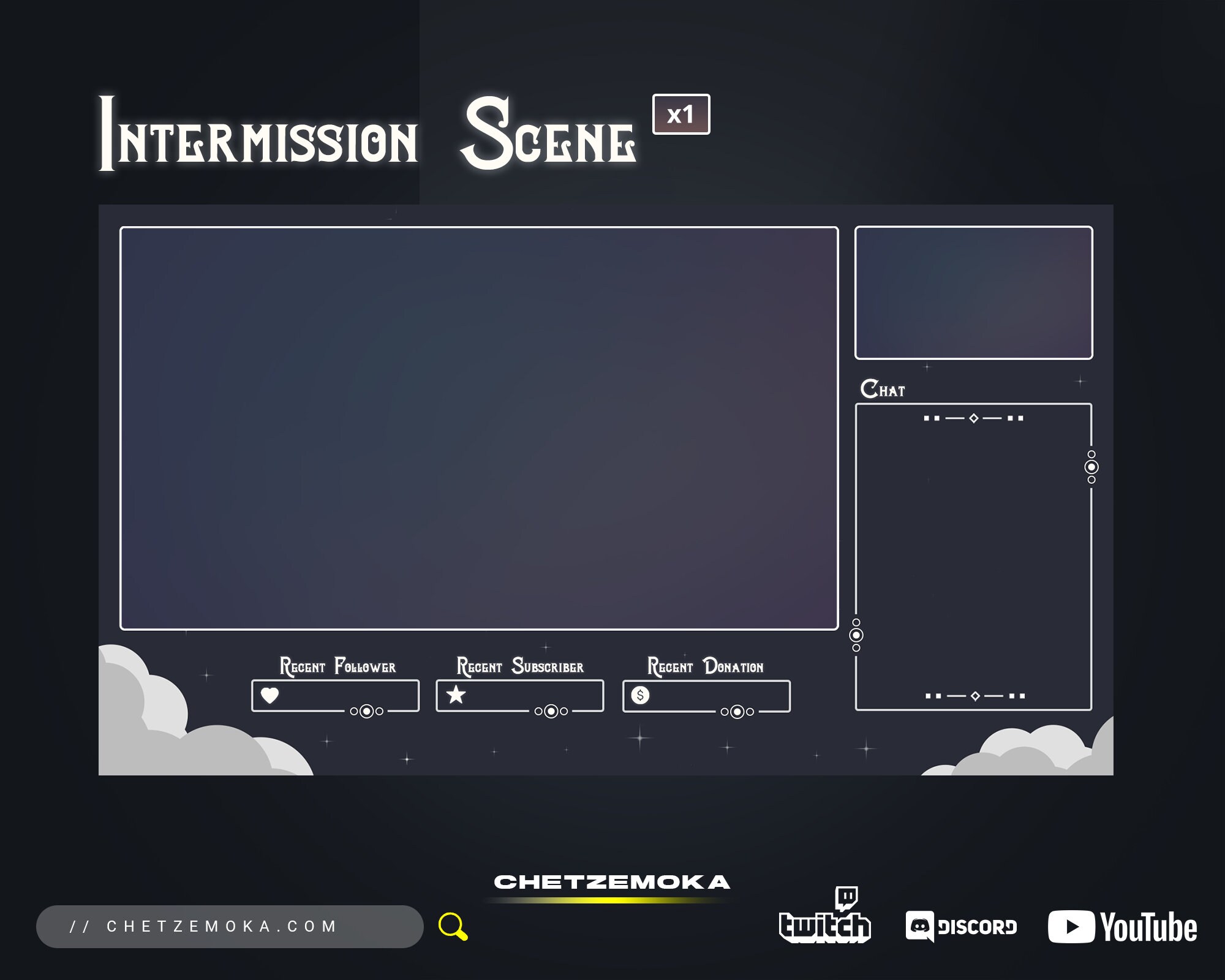 Celestial Stream Overlay Night Sky Animated & Static Version - Etsy