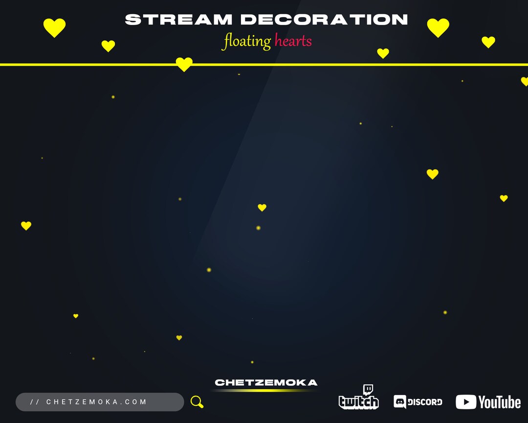 Animated Hearts Stream Decoration | Floating Hearts & Dust | 9 Colors ...