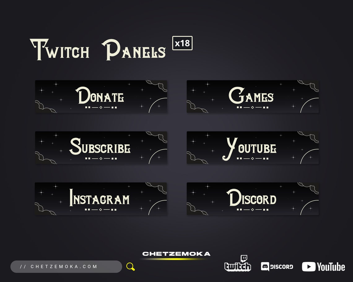 Golden Sky Celestial Stream Overlay: Animated Twitch Pack - Etsy