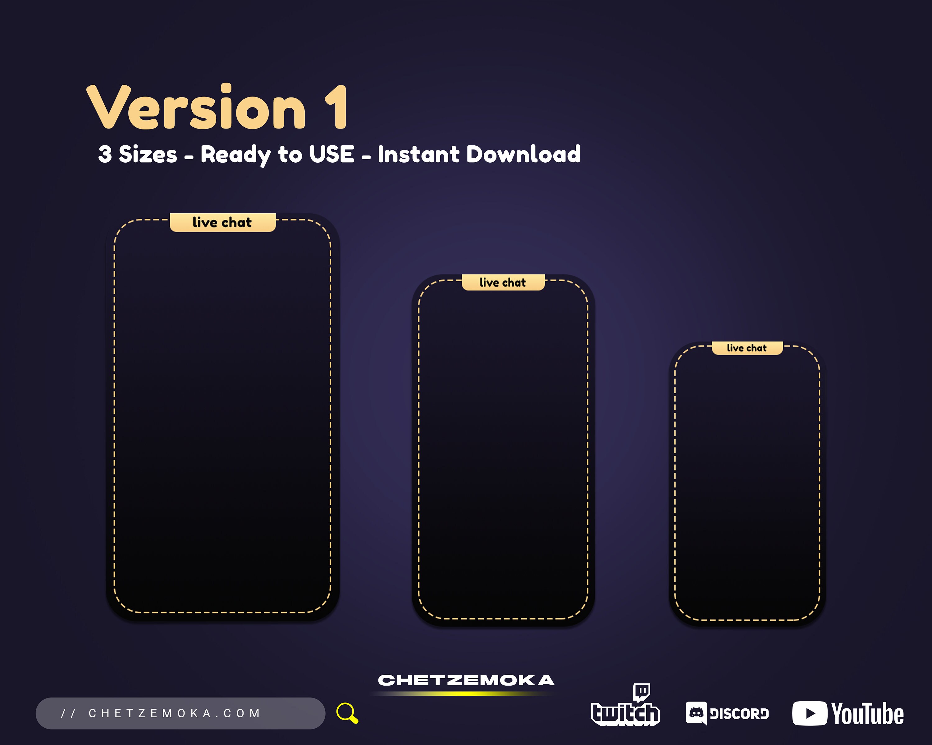 Twitch Chat Box Overlay Minimal and Aesthetic Chat Box Stream 2 Themes ...