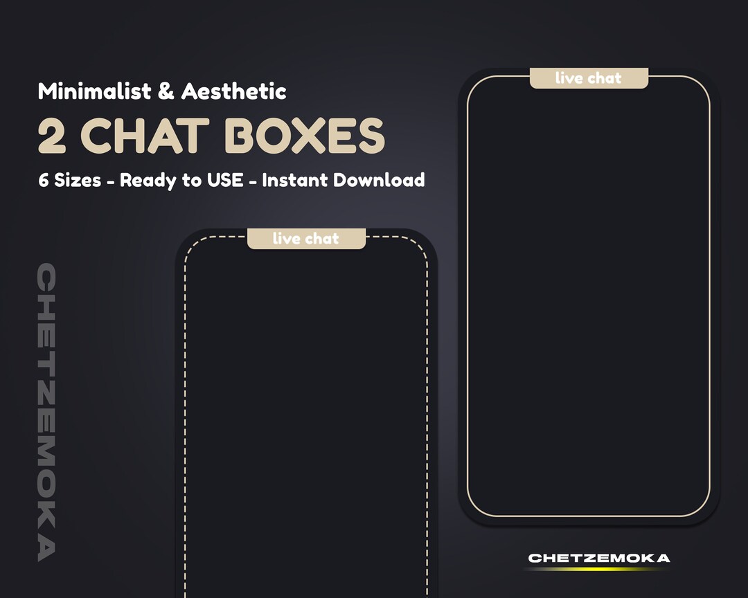 Twitch Chat Box Overlay | Minimal and Aesthetic Chat Box Stream | 2 ...