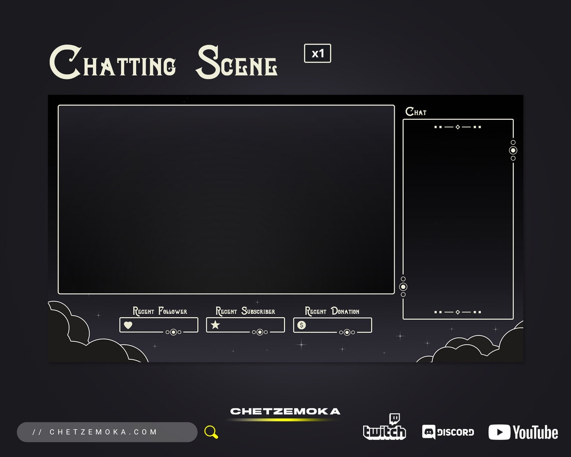 Celestial Stream Overlay Golden Sky Animated & Static - Etsy