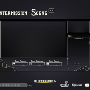 Golden Sky Celestial Stream Overlay: Animated Twitch Pack - Etsy