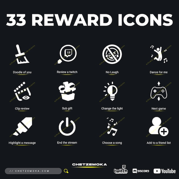 Twitch Channel Points Reward Icons - Etsy