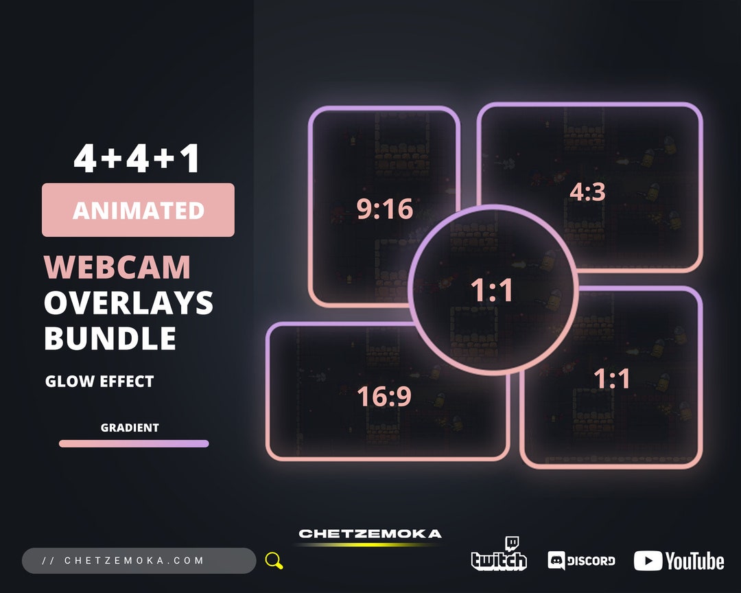 Webcam Overlay Pink [ANIMATED] | Circle and All Standard Sizes | Pastel ...