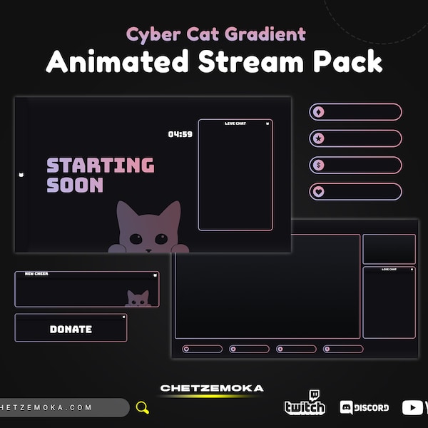 Cat Twitch Overlay - Etsy
