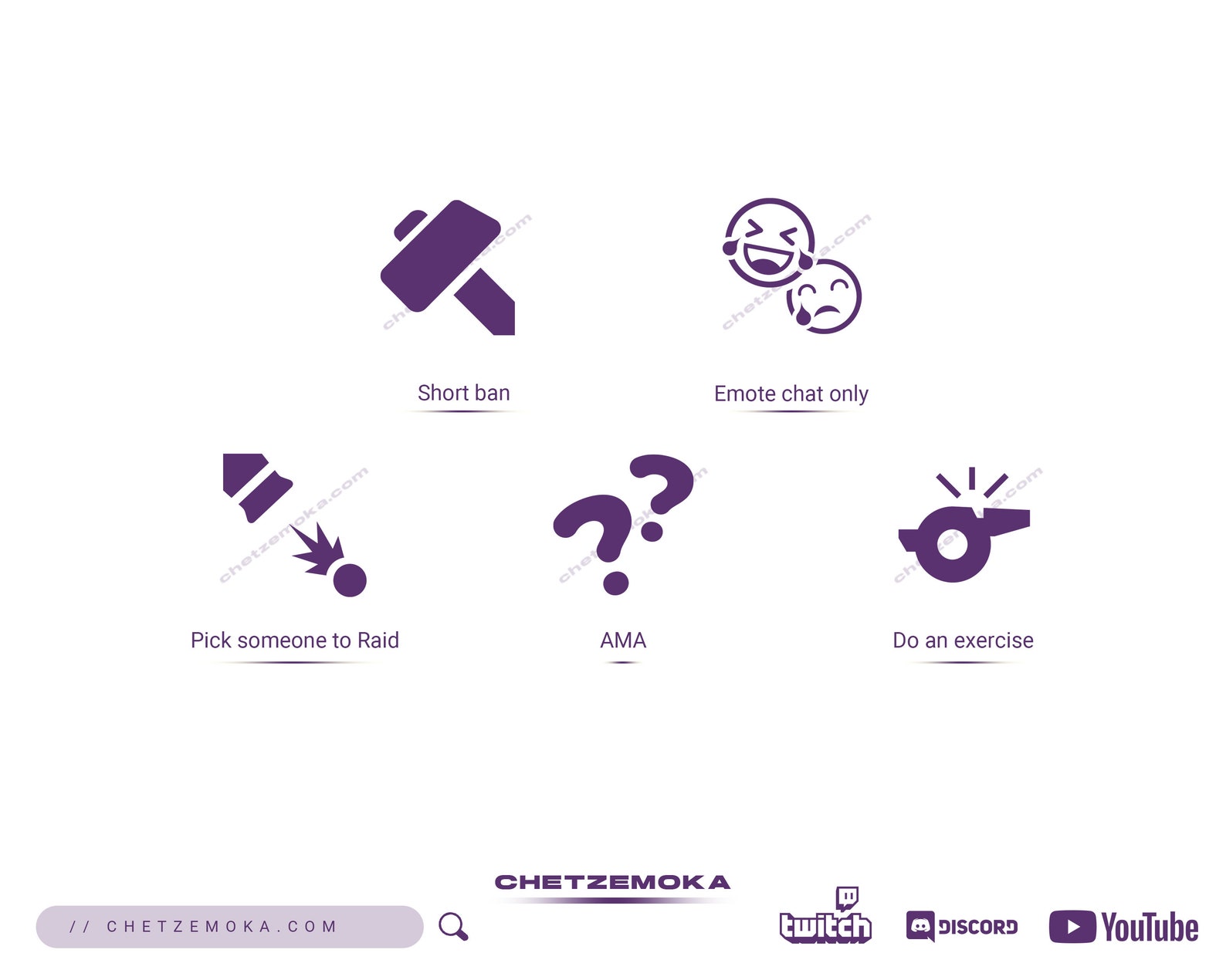 33x Twitch Reward Icon Set of 33 Icons Channel Points Dark Purple Color ...