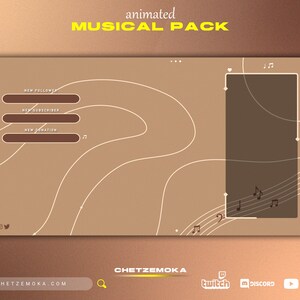 Musical Stream Overlay Light - 3 Animated & Static Version | Music Note ...