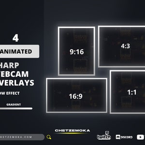 Animated Webcam Overlay White Theme | Circle and All Standard Sizes ...