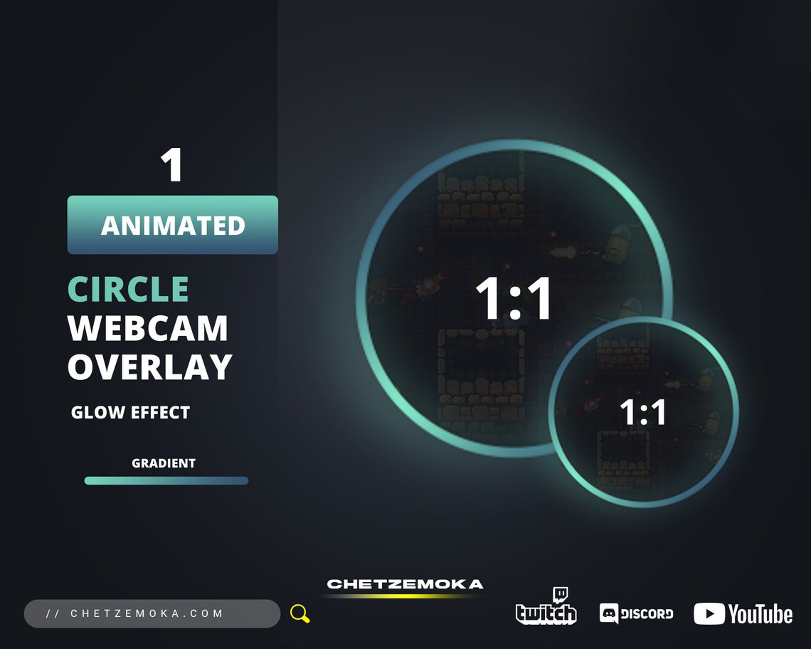 Animated Webcam Overlay Seaweed Theme | Circle and All Standard Sizes ...