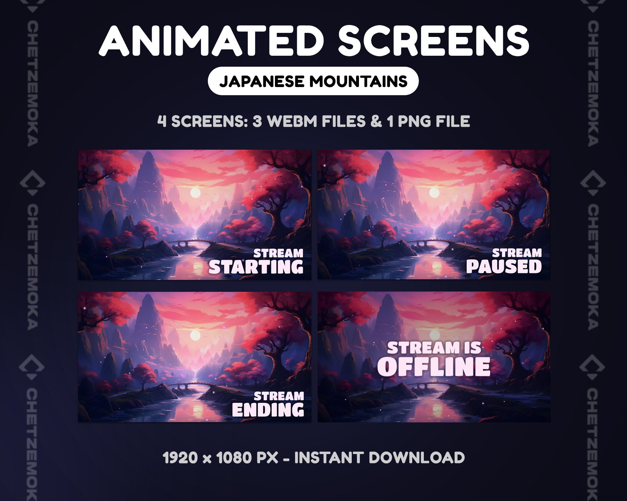 Japanese Mountains Stream Screens Stream Screens for Streamers Vtuber ...