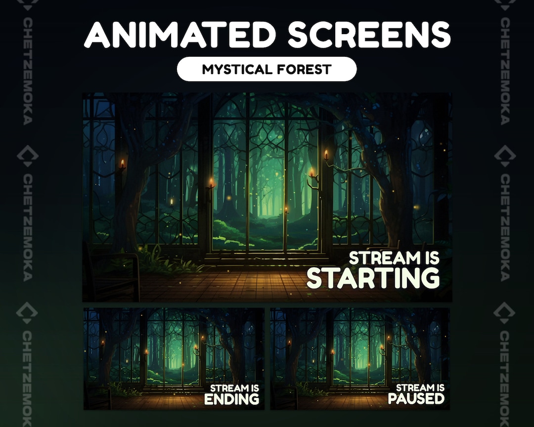 Stream Screens Mystical Forest | Stream Screens for Streamers | Vtuber ...