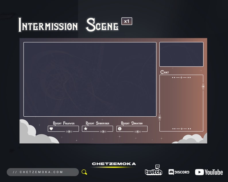 Animated Celestial Twitch Stream Overlay Package (digital Download) - Etsy