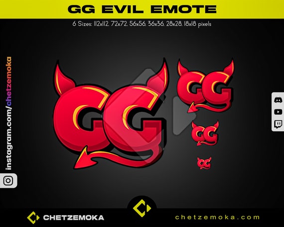 Devil GG Text Emote for Twitch Youtube Discord Instant - Etsy