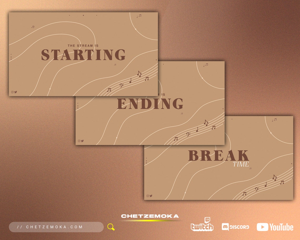 Musical Stream Overlay Light 3 Animated & Static Version - Etsy