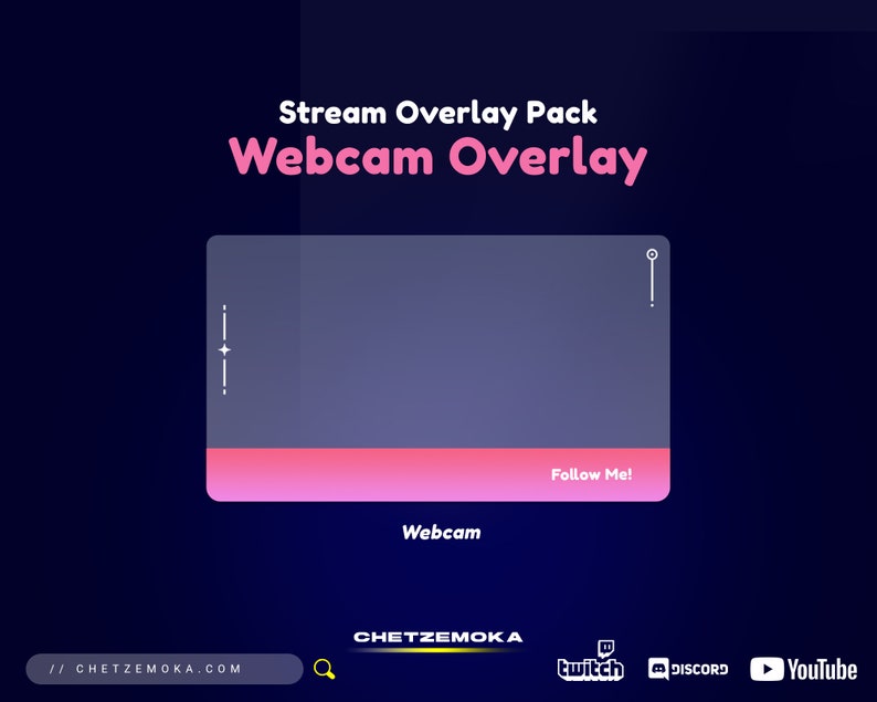 Stream Overlay Package Pink Webcam Overlay 20 Twitch - Etsy