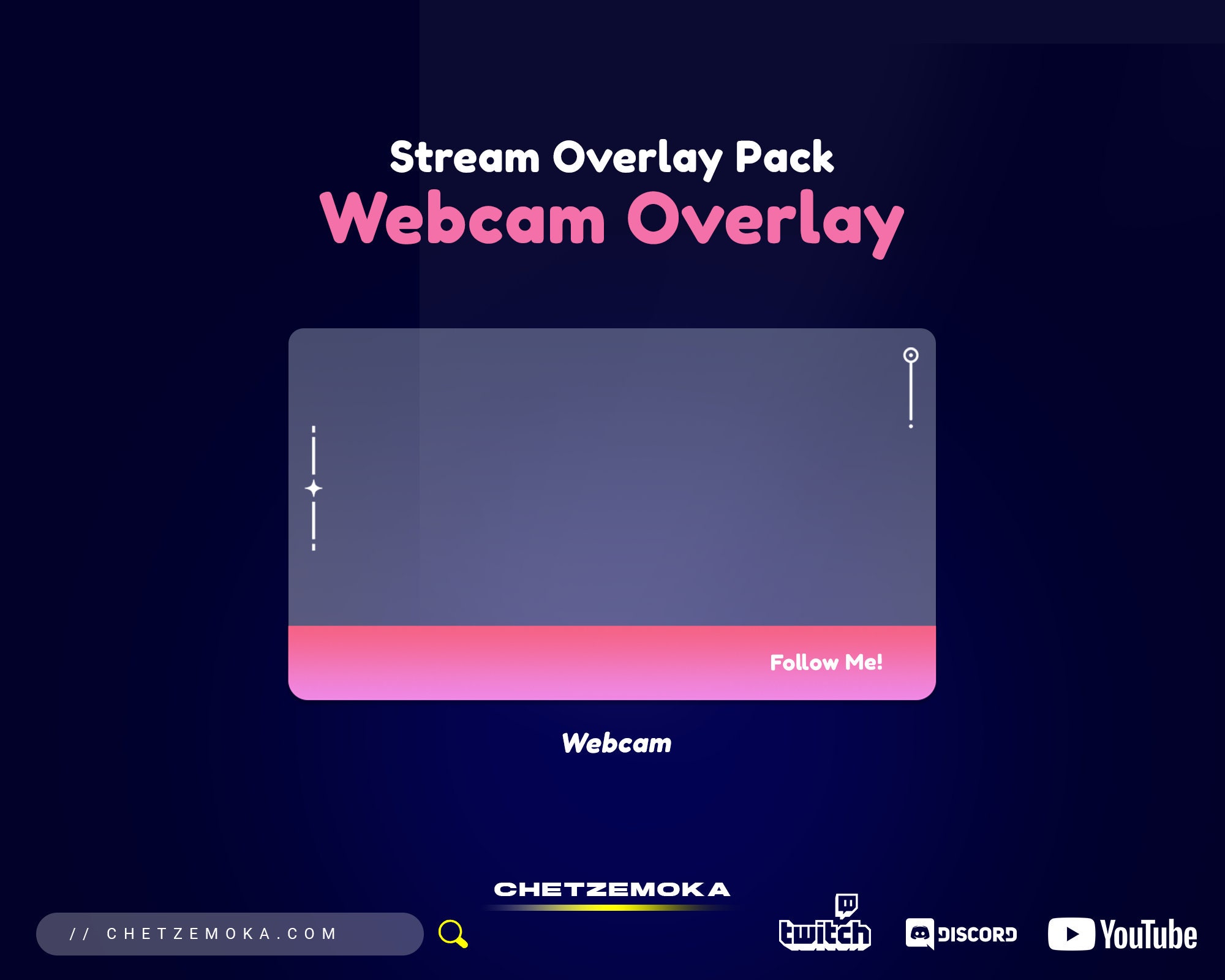Stream Overlay Package Pink Webcam Overlay 20 Twitch Panels Stream ...