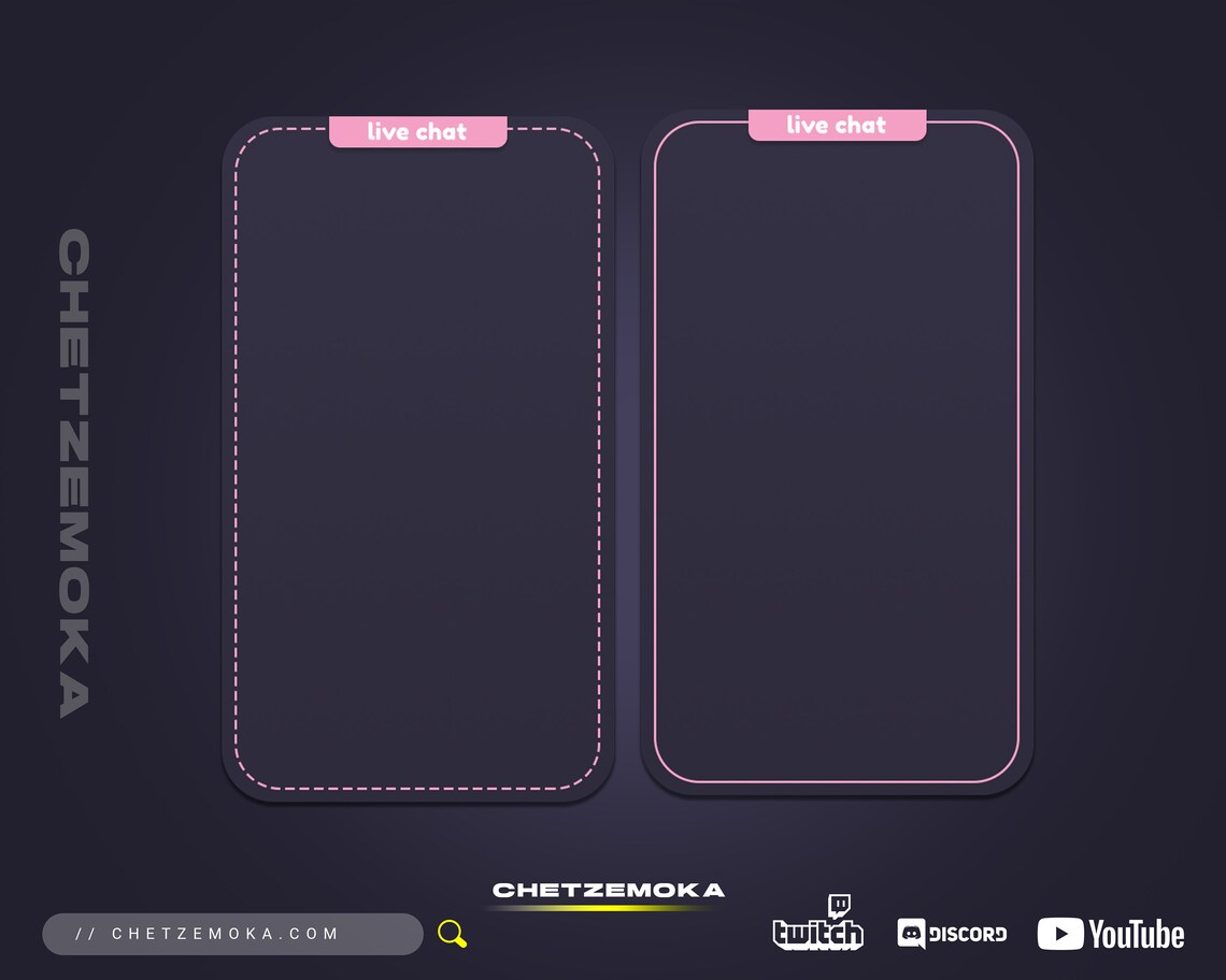 Twitch Chat Box Overlay Minimal and Aesthetic Chat Box Stream 2 Themes ...