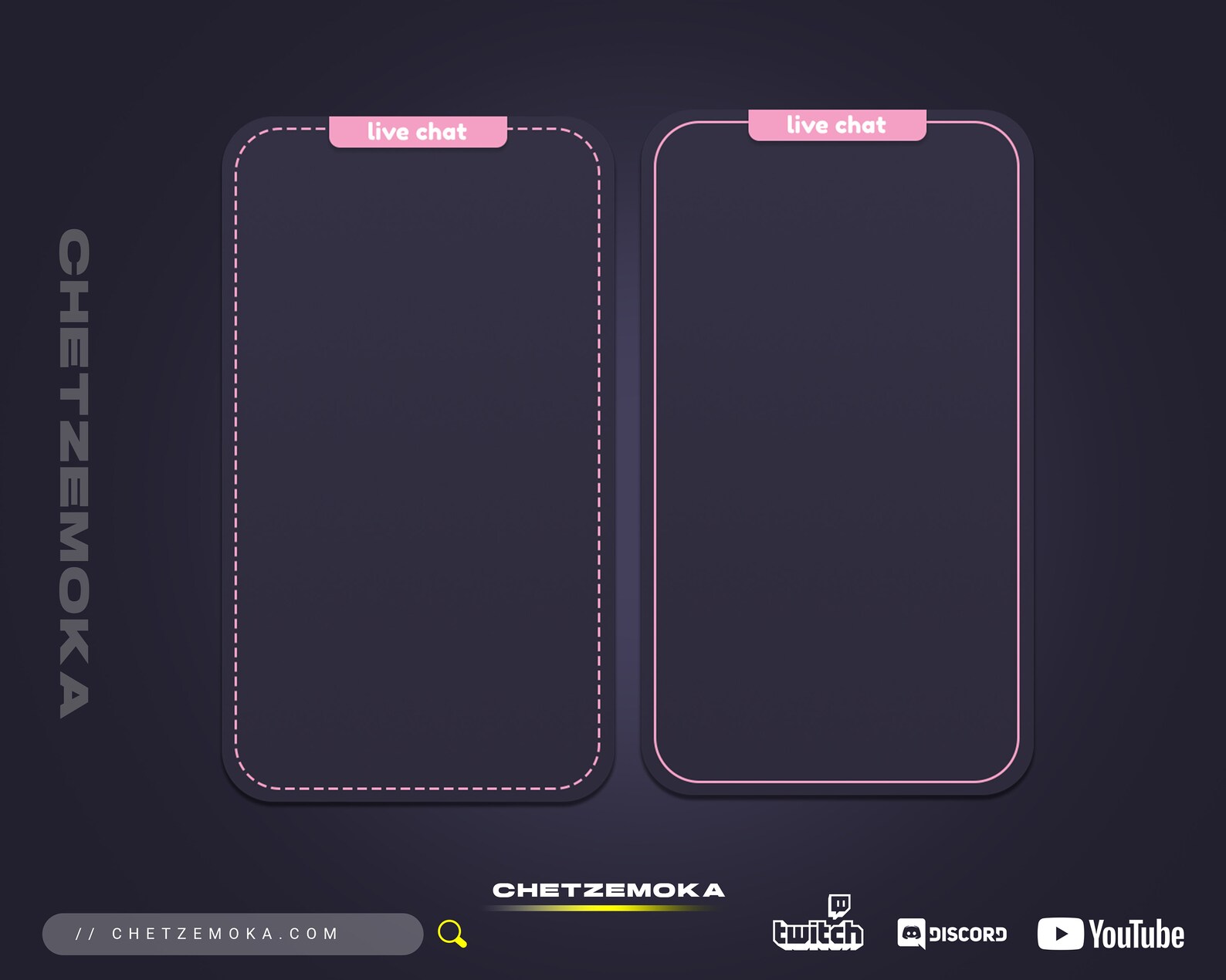 Twitch Chat Box Overlay Minimal and Aesthetic Chat Box Stream 2 Themes ...