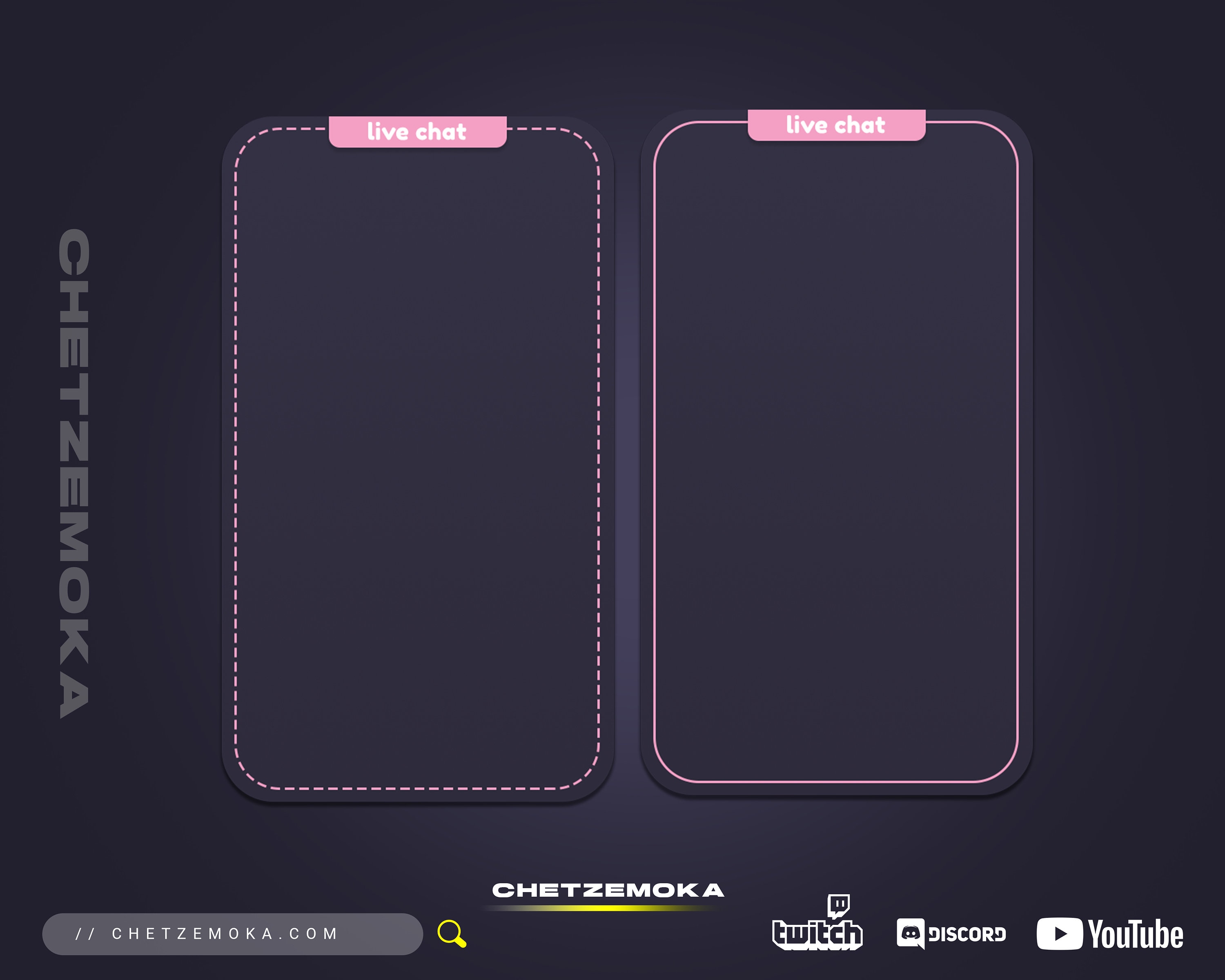 Twitch Chat Box Overlay Minimal and Aesthetic Chat Box Stream 2 Themes ...