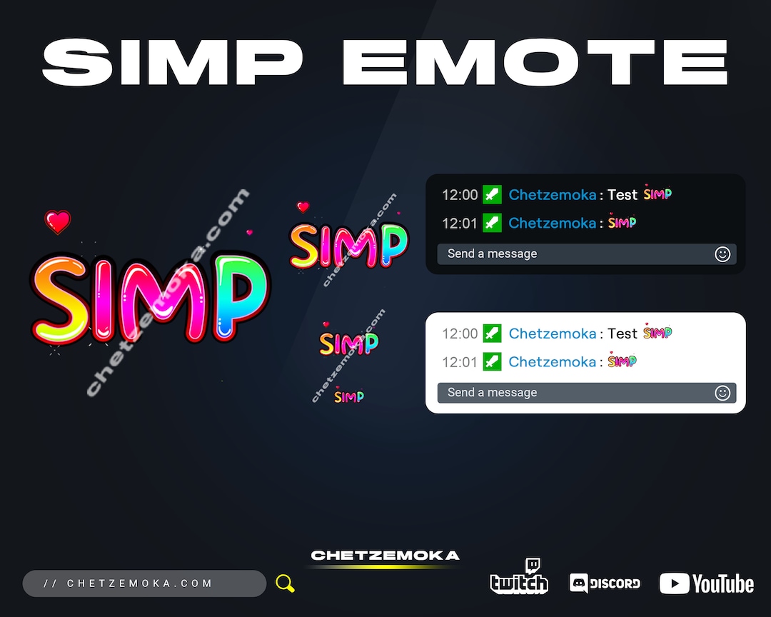 Rainbow Animated/static Simp Emote | Text I Rainbow | Instant Delivery ...