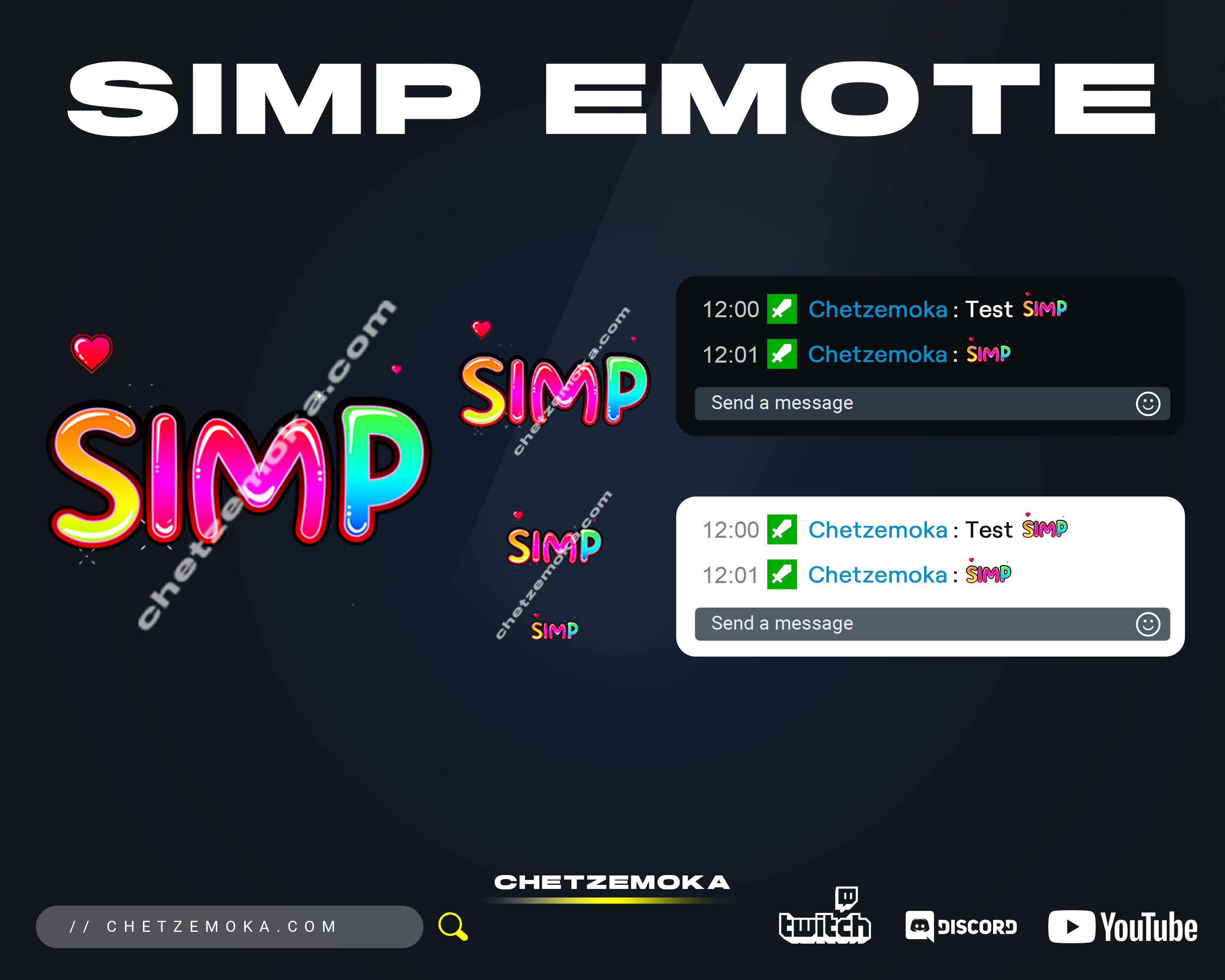 Rainbow Animated/static Simp Emote | Text I Rainbow | Instant Delivery ...